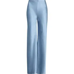 Vince Colette High-Waist Fluid Satin Bias Pants Delphite