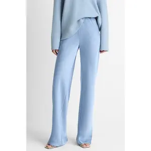 Vince Fluid High-waist Straight-leg Pants - Pacific
