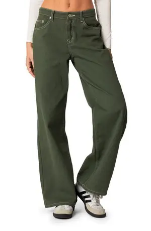 EDIKTED Brenda Low Rise Straight Leg Carpenter Jeans
