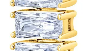 CRISLU Cubic Zirconia Linear Drop Earrings