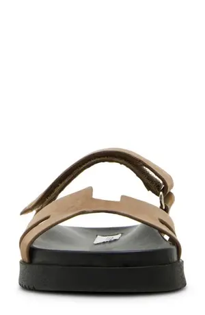 Steve Madden Mayven Flatform Slide Sandal - Tan Nubuck