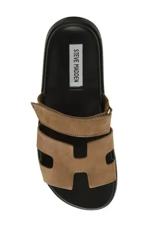 Steve Madden Mayven Flatform Slide Sandal - Tan Nubuck