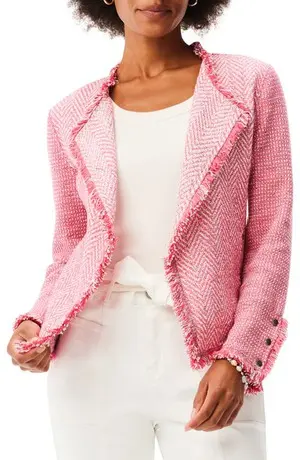 NIC+ZOE NIC+ZOE Fringe Mix Jacket Pink Mix