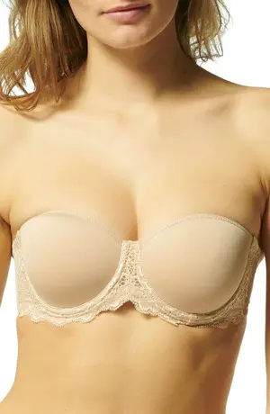 Simone Perele Caresse Strapless Underwire Bra - Peau Rose
