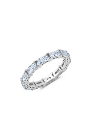 CRISLU Crislu Baguette Cut Cubic Zirconia Eternity Ring No Color