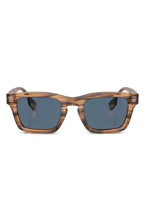 Burberry 51mm Rectangular Sunglasses - Brown