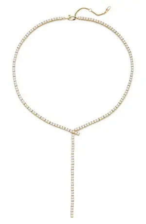 Nadri Cubic Zirconia Tennis Y-necklace - Gold