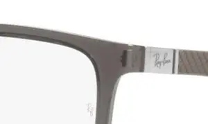 Ray-ban 53mm Rectangular Eyeglasses - Transparent Grey