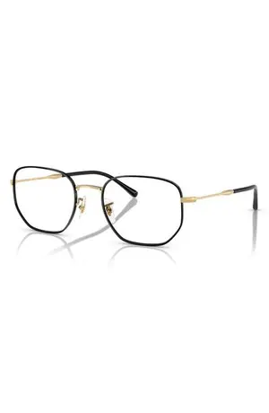 Ray-ban 51mm Optical Glasses - Black Gold