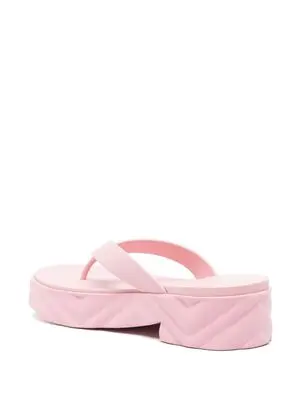 Gucci Logo-embossed Platform Flip-flops