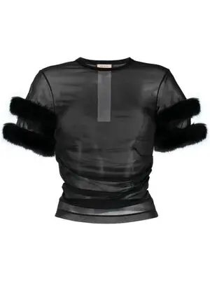 Gucci Faux Fur-trim Top