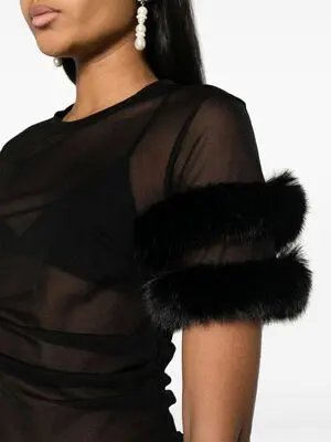 Gucci Faux Fur-trim Top