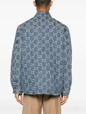 Gucci Logo Jacquard Denim Jacket