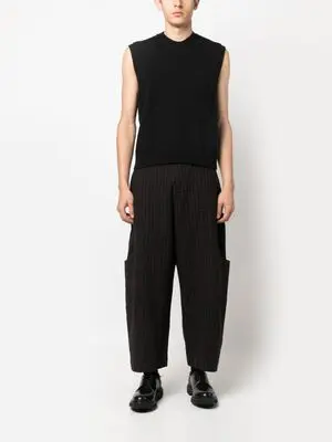 Sage Nation Malay Gingham Check-Print Trousers - Brown | Editorialist