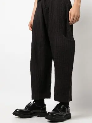 Sage Nation Malay Gingham Check-Print Trousers - Brown | Editorialist