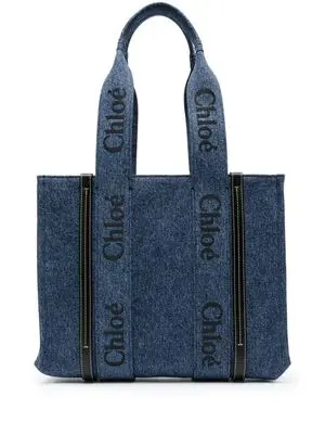 Chloé Woody Small Denim Tote Bag