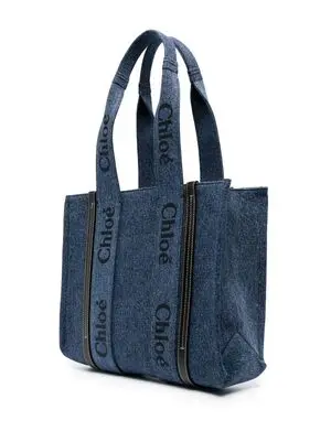 Chloé Woody Small Denim Tote Bag