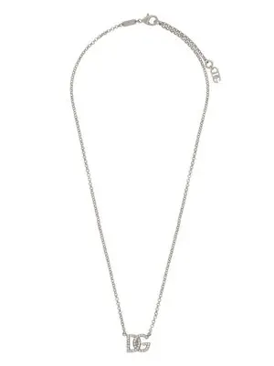 Dolce & Gabbana Tone Dg Crystal Necklace