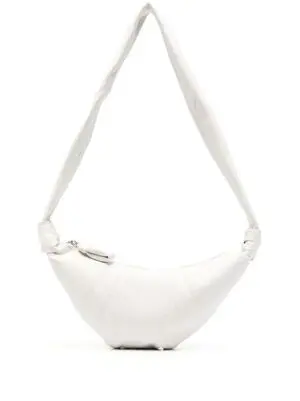 LEMAIRE LEMAIRE Croissant Leather Cross Body Bag White