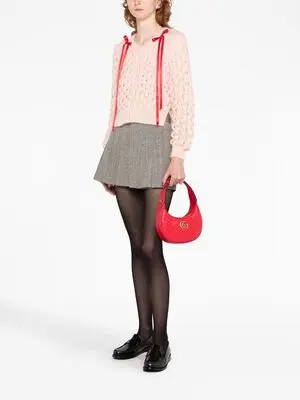 Gucci Red Gg Marmont Super Mini Leather Shoulder Bag