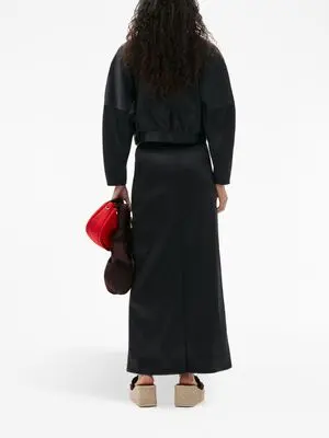 GANNI Long-sleeve Satin Bomber Jacket