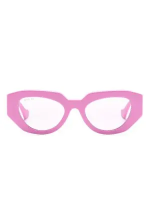 Gucci Gene Gg Oval-frame Sunglasses