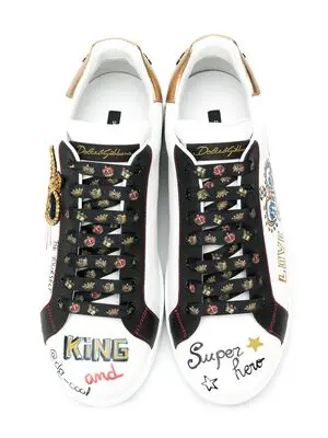 Dolce & Gabbana Portofino Leather Sneakers