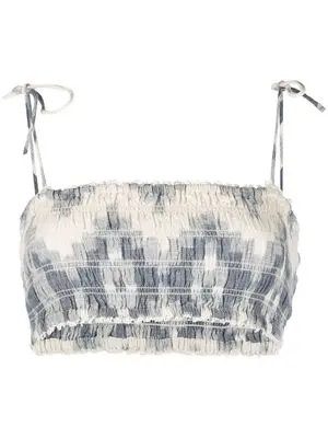 BOTEH Shirred Bodice Crop Top