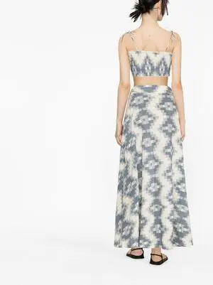 BOTEH Shirred Bodice Crop Top
