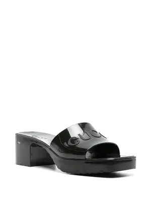 Gucci 60 Logo-embossed Rubber Mules