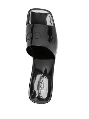 Gucci 60 Logo-embossed Rubber Mules