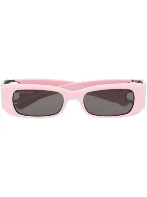 Balenciaga Rectangle Frame Sunglasses - Pink