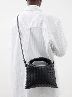 Bottega Veneta Bottega Veneta - Intrecciato-leather Cross-body Bag - Womens - Black - ONE SIZE Black