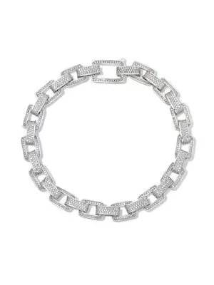 Shay 18k White Gold Diamond Link Bracelet - Silver