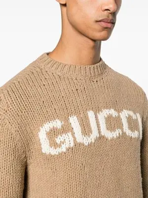 Gucci Logo-intarsia Wool Sweater