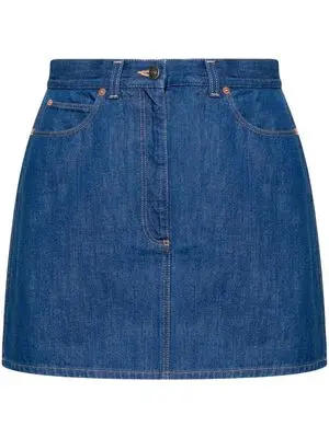 Gucci Belted Denim Mini Skirt