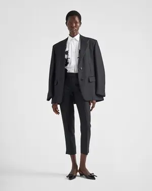 Prada Embroidered Poplin Shirt