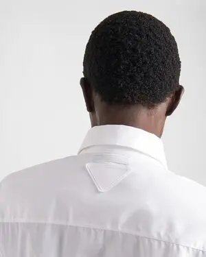 Prada Embroidered Poplin Shirt