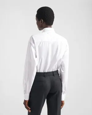 Prada Embroidered Poplin Shirt
