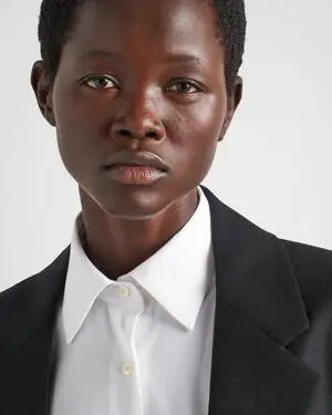 Prada Embroidered Poplin Shirt