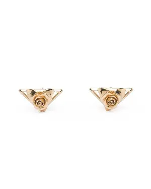 Prada Stud Metal Earrings - Gold/silver