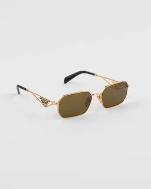 Prada Octagon Sunglasses With Logo - Loden Lenses
