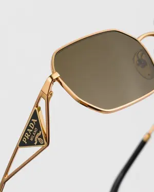 Prada Octagon Sunglasses With Logo - Loden Lenses