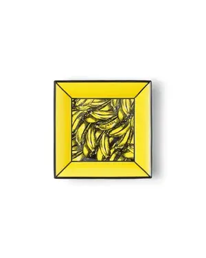Prada Large Square Porcelain Catchall Tray - Yellow