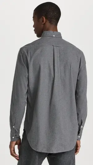 Gitman Bros Classic Cotton Flannel Shirt - Grey