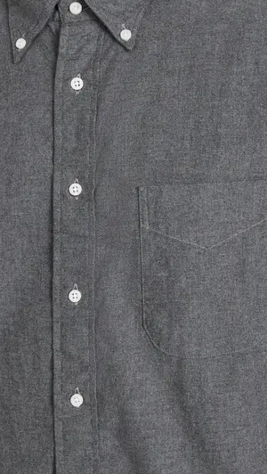 Gitman Bros Classic Cotton Flannel Shirt - Grey