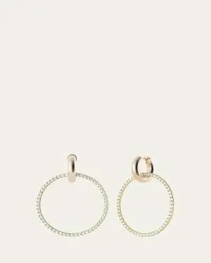SPINELLI KILCOLLIN 18k Mixed-gold Casseus Diamond Hoop Earrings