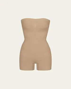 SKIMS Seamless Sculpt Strapless Shortie Bodysuit Clay