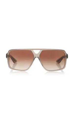 Khaite X Oliver Peoples 1977c Oversized Aviator Sunglasses - Neutral