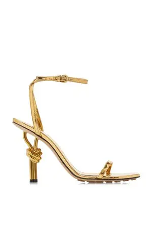 Women's Gold Metallic Leather Sandals